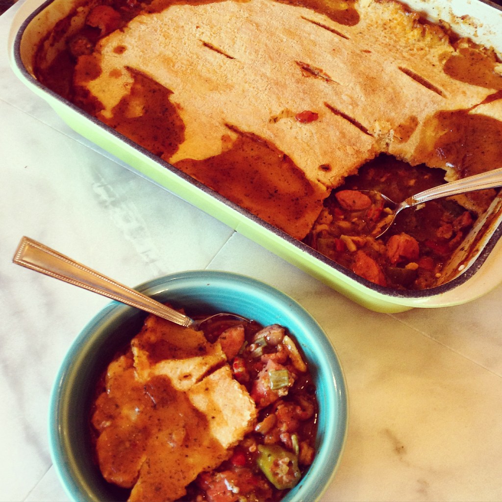 Cajun Gumbo Pot Pie With A Cornmeal Pastry Crust – Meals With Mel